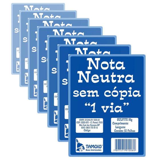 Bloco Nota Neutra Tamoio 1/32 - 1004 50 x 1 - 20 Blocos com 50 Folhas - GRAFICA TAMOIO - Bloco ...