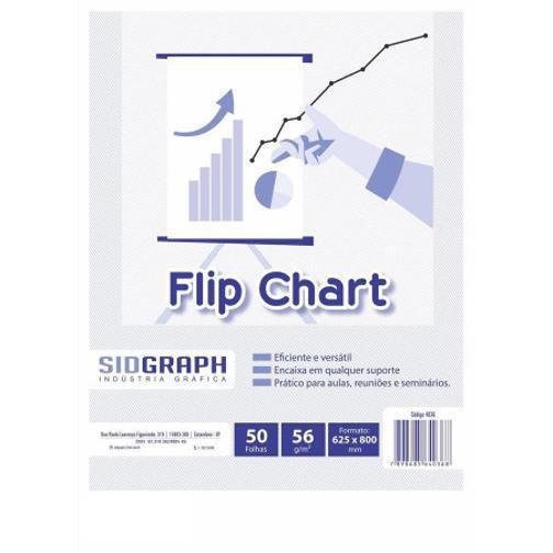 Bloco Papel Flip Chart 50 Folhas Com Furo E Picote 62X80Cm - Sidgraph ...
