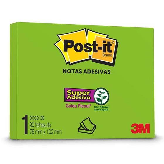 Bloco Post it 657 Verde Limeade com 90 fls 3M - Bloco Adesivo / Post-it ...