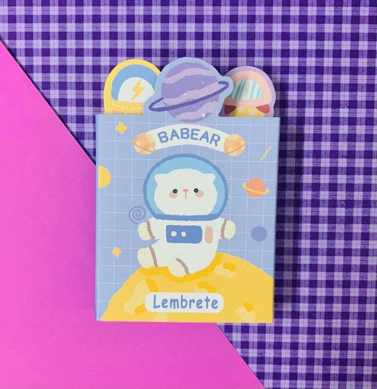 Bloco Post It Livreto Kit Com 10 Blocos Fofos 200 Folhas Versátil MJ ...