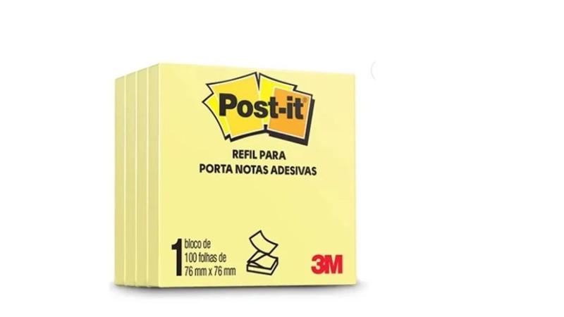 Bloco Post-it Refil Pop Up 76x76 Amarelo C /4 Blocos 100fls - 3M ...