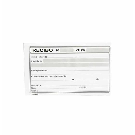 Bloco recibo comercial sem canhoto 50f 6063-2 / 20bl / s.domingos - Recibo - Magazine Luiza