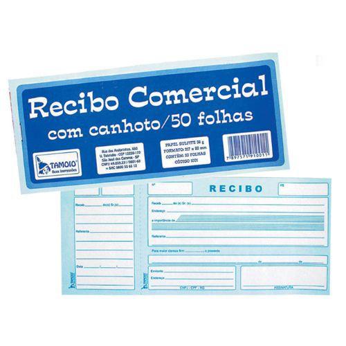 Bloco Recibo de Comercial c/canhoto 50 fls Tamoio - Pacote com 5 blocos - Recibo - Magazine Luiza