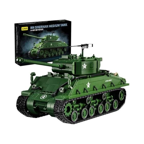 Blocos De Construção De Tanque Militar M26 Pershing M4 Sherman Modelo ...