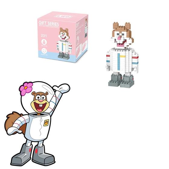 Blocos de Montar Sandy Bochechas Desenho Bob Esponja - Robomix ...