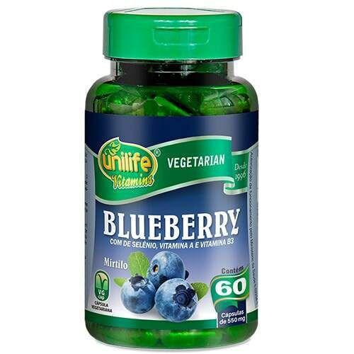 Blueberry 60 Cápsulas 550mg - Unilife - Bebidas - Magazine Luiza
