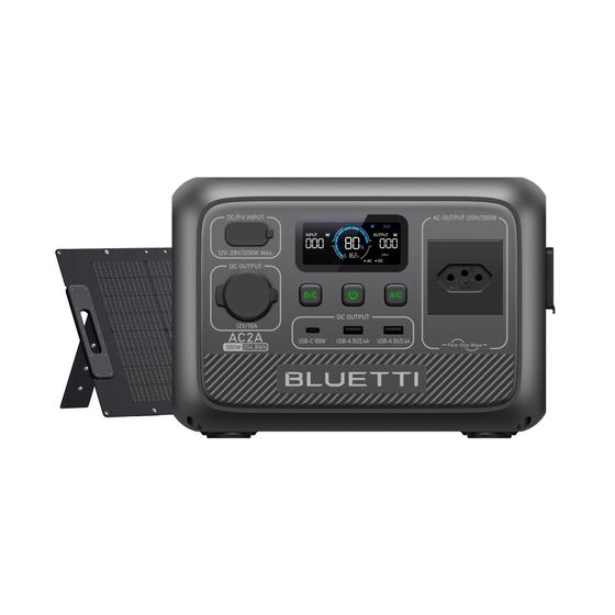 Bluetti Gerador De Energia Ac2a 204Wh/300W Com PV120D 120W Painel Solar - Gerador de Energia ...