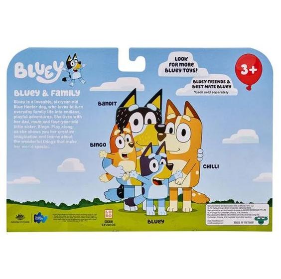Bluey Bluey Story Family 4 Pack Figures - Bluey & Family - Candide ...