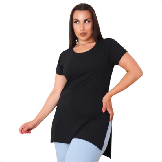 Blusa Mullet Plus Size Lisa Com Fendas Tapa Bumbum Gringa - Verônica ...