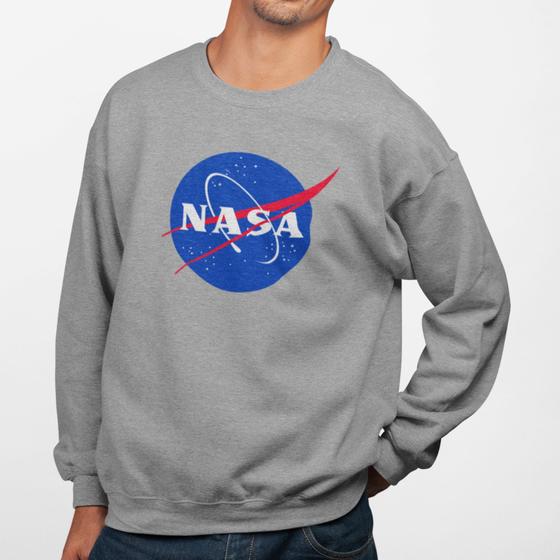 Blusão de Moletom Nasa Meatball Cinza Mescla Unissex - JET SPACE STORE ...