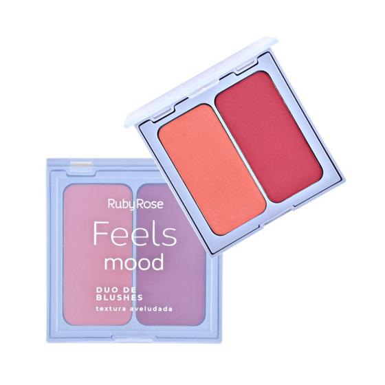Blush Ruby Rose Paleta Duo Feels Mood - Blush - Magazine Luiza