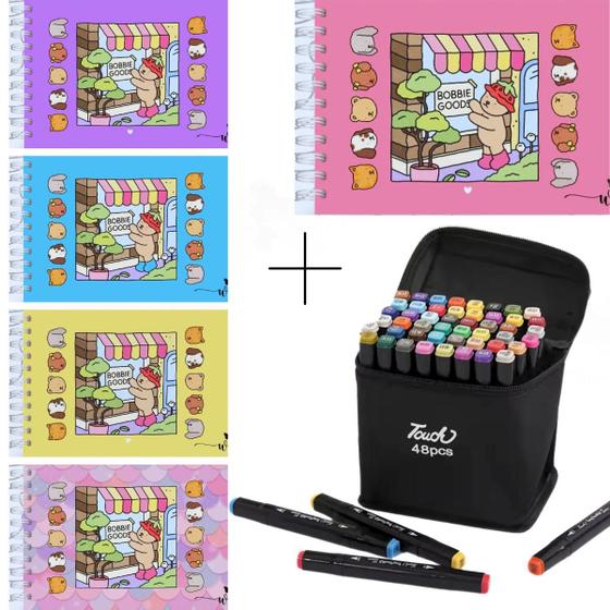 Bobbie Goods Capa Dura Premium Infantil+48 Canetas Touch - JM Criancas ...