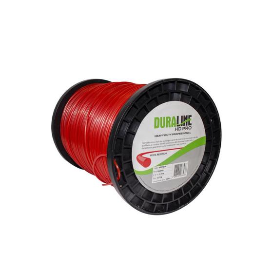 Bobina Fio Nylon Roçadeira 2,7mm redondo 2kg 360m Duraline - Fio de ...