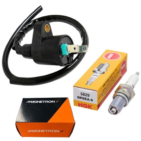 Bobina Ignição + Vela Ignição Cg/ Titan Cargo 125 95 Á 99 - Magnetron ...