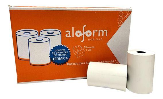BOBINA PDV Térmica 80mmX40m Branca Aloform 6UN QUALIDADE - Bobina ...