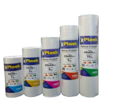 Bobina Picotada Saco Plástico Transparente 30x40 - Plask - Bobinas Plásticas - Magazine Luiza
