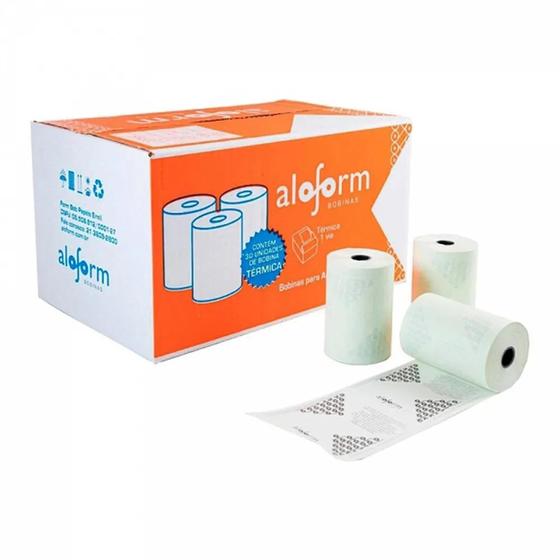 Bobina Térmica 80x40 Caixa 30 Rolos BRANCA Aloform - Bobina Térmica ...