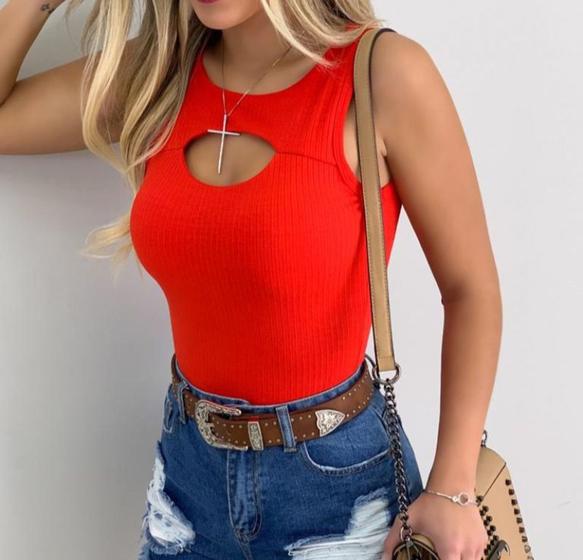Body blusa feminino canelado com bojo regata decote gota moda feminina ...