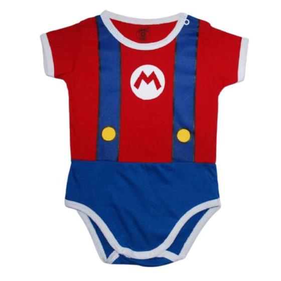 Body Personagem Mario Bros - Looney Baby - Body para Bebês - Magazine Luiza