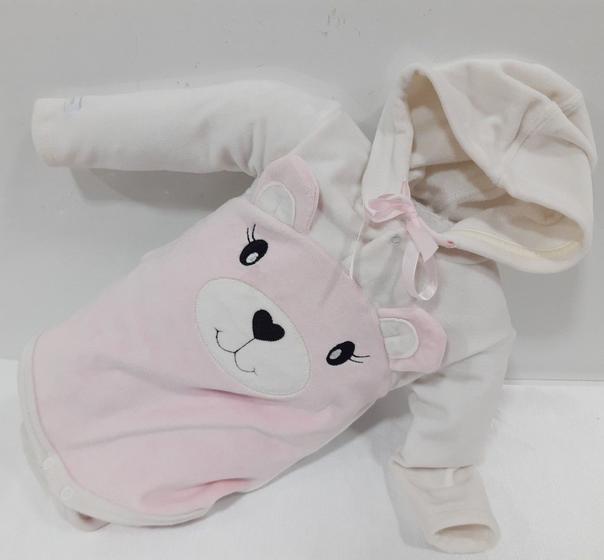 Body Plush Capuz Bebe Menina Luxo Inverno Lessa Kids Rf 7707 - Body ...