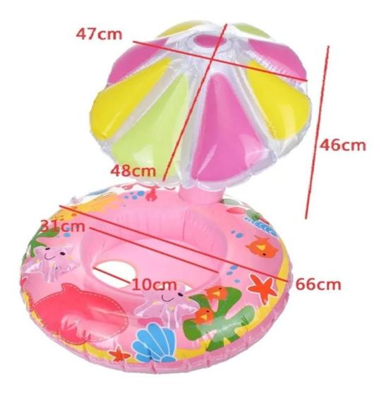 Bóia Bebê Infantil Com Cobertura Cogumelo Menina Crianças - MSU - Boia ...