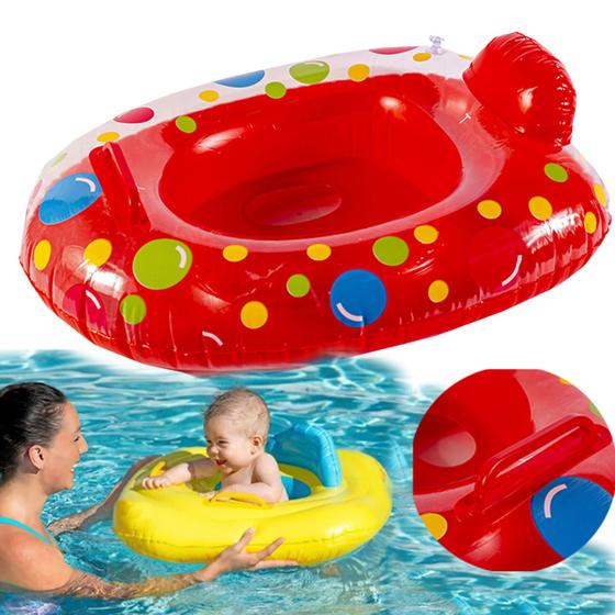 Boia Bote c/ Assento Tipo Fralda Infantil p/ Piscina Diversas Cores ...