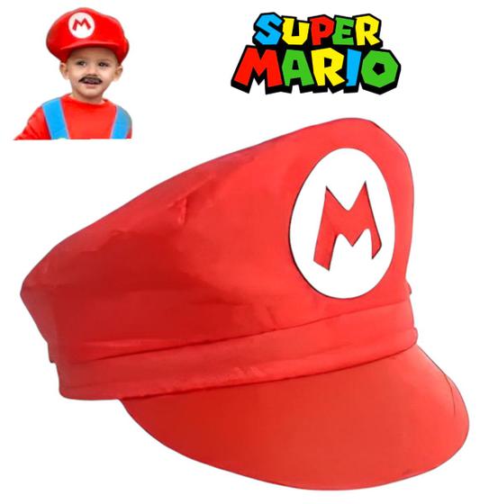 Boina Chapéu Touca Gorro Super Mário Cosplay Fantasia Carnaval Chapéu ...