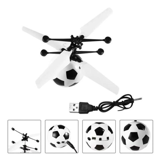 Bola Bolinha Voadora Flying Ball Drone Mini Helicóptero Com Luz E Cabo ...
