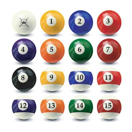 Bola de Bilhar Pool Avulsa Rei dos Tacos 50 mm Numerada - Bolas de ...