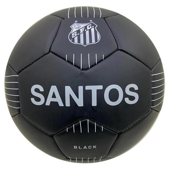 Bola De Futebol De Campo Black Santos N5 - SPORTCOM - Bola de Futebol ...