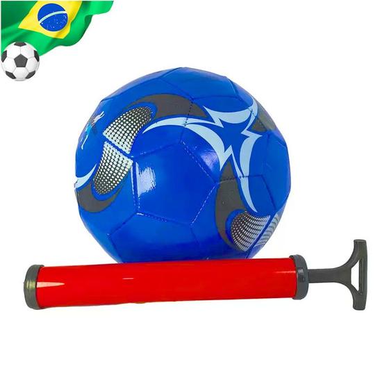 Bola De Futebol Mais Bomba Tamanho Oficial Para Lazer - Online - Bola ...
