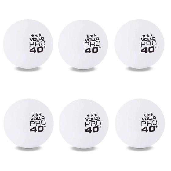 Bola de Ping Pong Tenis de Mesa Kit C/6 Bolas 3 Estrelas Branca Vollo - Bolinha de Ping Pong ...