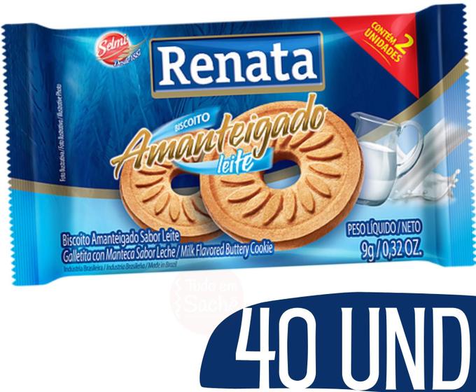 Bolacha Biscoito Amanteigado em Sache Renata Leite - 40 und - Biscoito ...