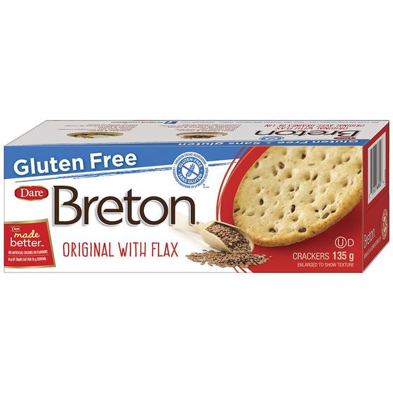 Bolacha Salgada com Linhaça Sem Glúten Breton 120g - Biscoito Salgado ...