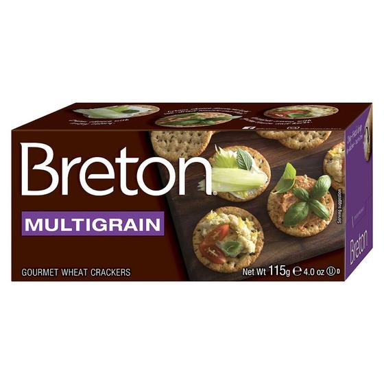 Bolacha Salgada de Multigrãos Breton 112g - Biscoito Salgado / Bolacha ...