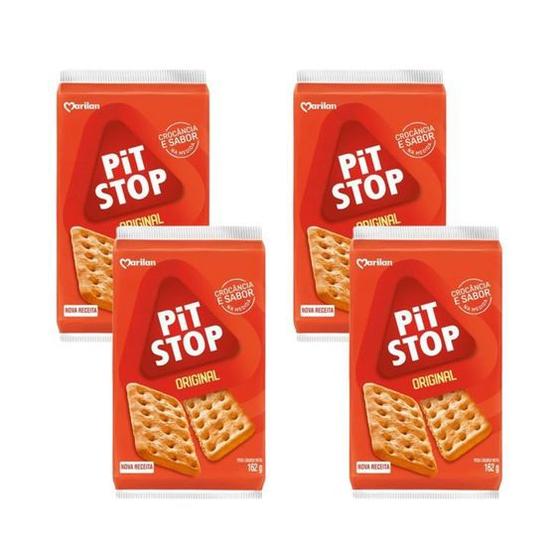Bolacha Salgada Pit Stop Sabor Original Econômico 24 Pacotes - Marilan ...