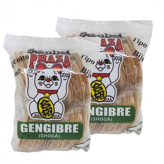 Bolacha Sembei Bijú Gengibre Crocante 500g (kit com 2) Phaza - Biscoito ...
