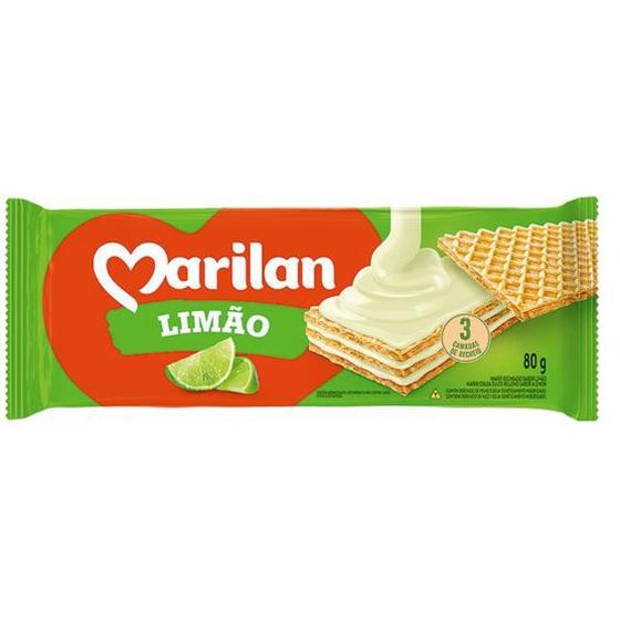 Bolacha Wafer Casquinha Crocante e Recheio de Limão Cremoso - Marilan ...