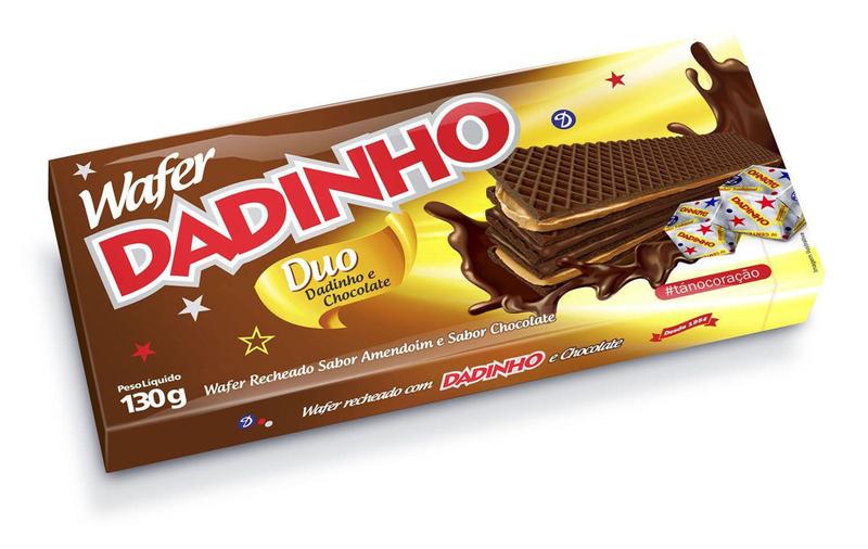 Bolacha wafer dadinho duo chocolate 130g - Wafer - Magazine Luiza