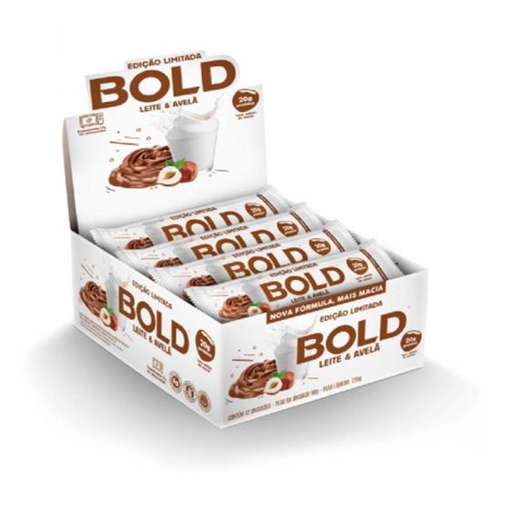Bold Bar (Caixa 12 Unidades de 60g) - Bold Snacks - Leite e Avelã ...