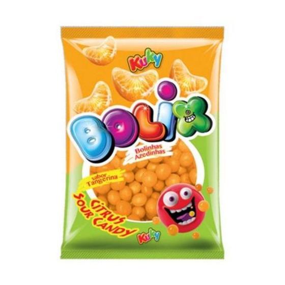Bolinha Ácida Bolix Kuky Sabor Tangerina Docinha Pacote 500g - Balas ...