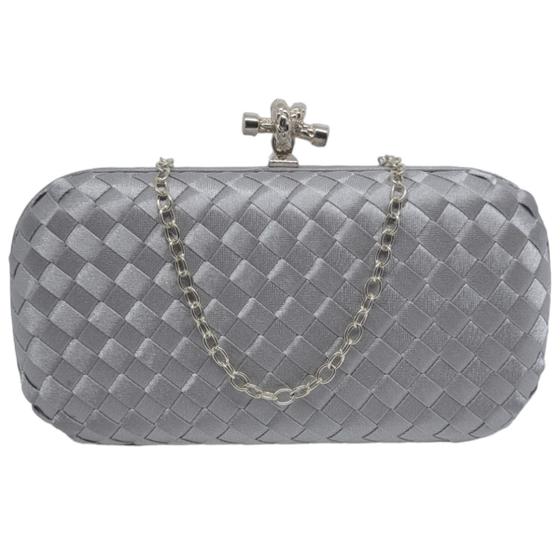 Bolsa De Festa Clutch Cetim Trançada Luxuosa e Elegante - Lika ...