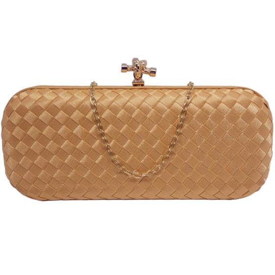 Bolsa De Festa Clutch Cetim Trançada Modelo Comprido Luxo - Lika ...