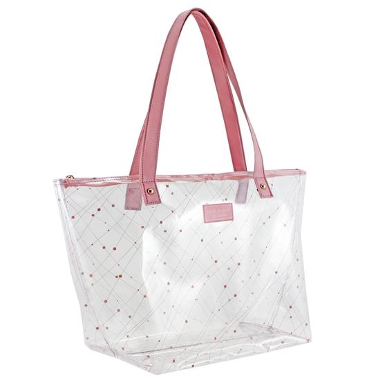 Bolsa Feminina Espaçosa Transparente Jacki Design Glow Rose - Malas ...