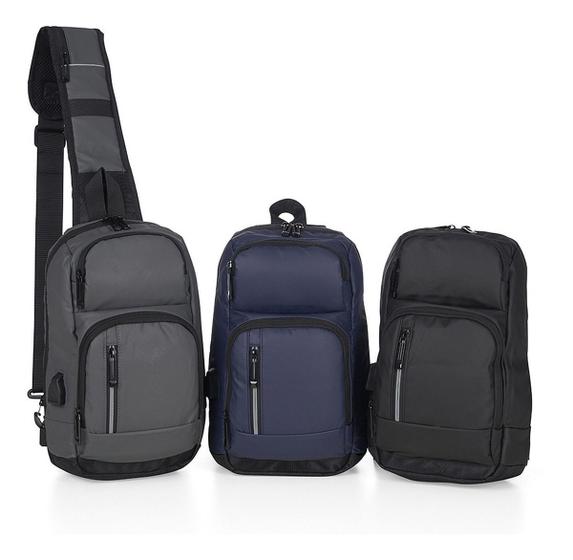 Bolsa Mochila Masculina Diagonal Transversal Ombro - ZZ - Mochilas ...
