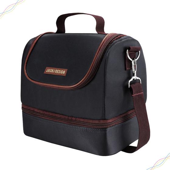 Bolsa Térmica com 2 Compartimentos Academia Lancheira Marmita Jackie ...
