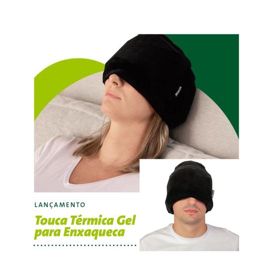 Bolsa touca térmica gel mercur para enxaqueca dor de cabeça - Compressa ...