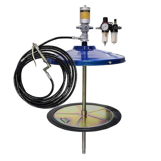 Bomba Para Graxa Propulsora Pneumática 200KG Com Tampa e Mangueira 8971 ...