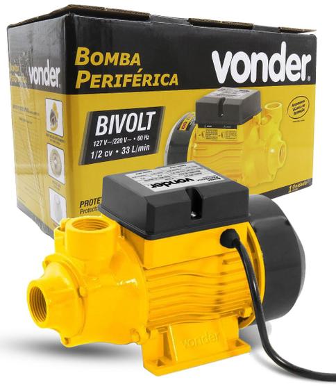 Bomba Periférica Bivolt 1/2cv BPV375 Vonder Monofásica - Motobomba ...