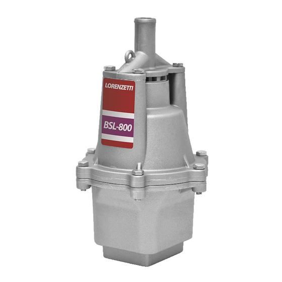 Bomba Submersa para poço e sisterna BSL 800 220V Lorenzetti - Motobomba ...